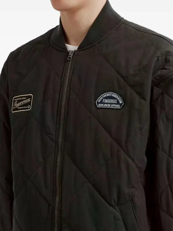FINGERCROXX Quilted Logo-patch Jacket