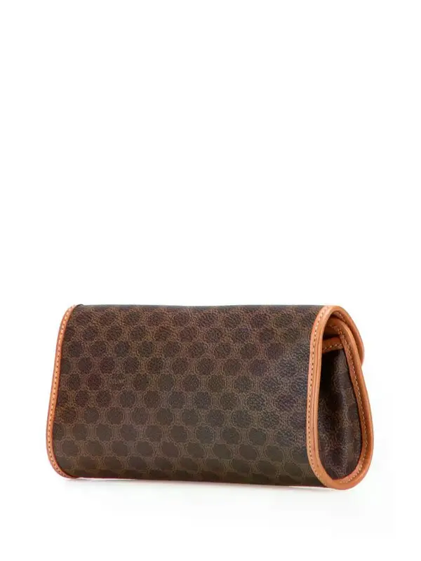 Celine 1996 Macadam Coated Canvas Clutch Bag