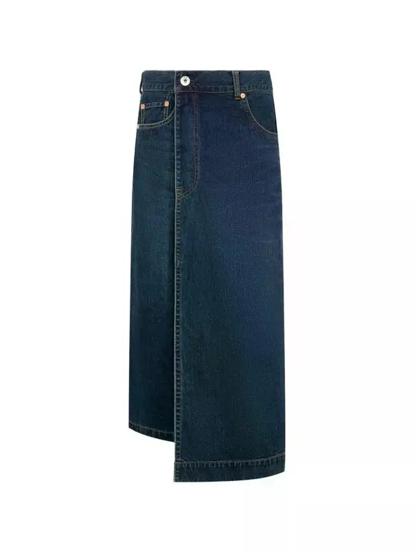 Sacai Asymmetric Wrap Maxi Skirt - Blue