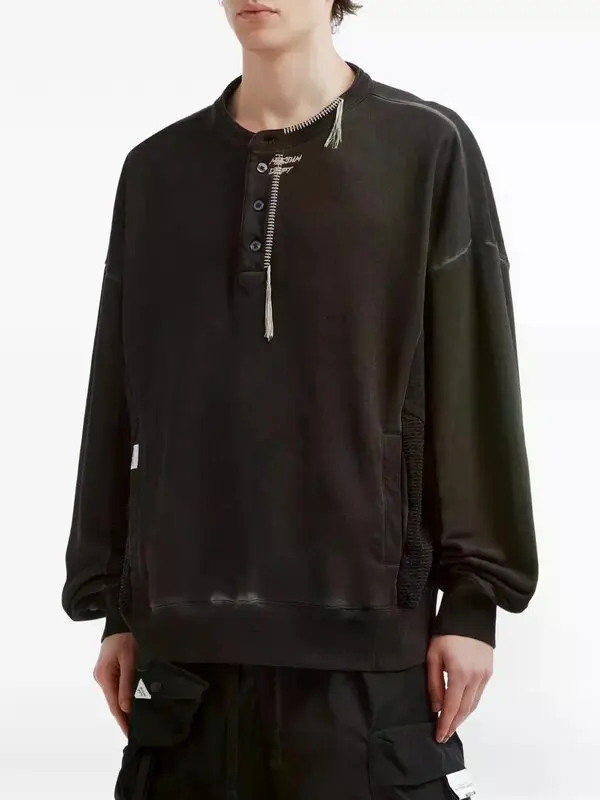 MUSIUM DIV. Embroidered Panelled Sweatshirt