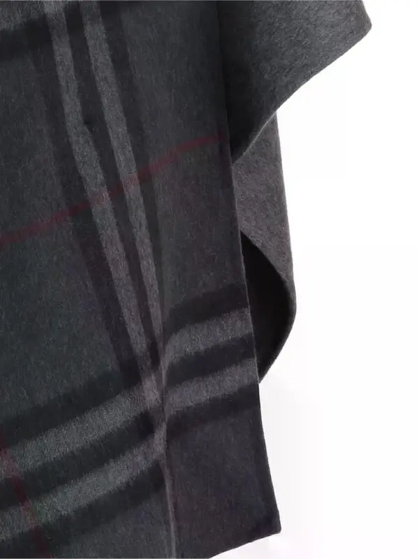 Burberry Reversible Check Cashmere Hooded Cape