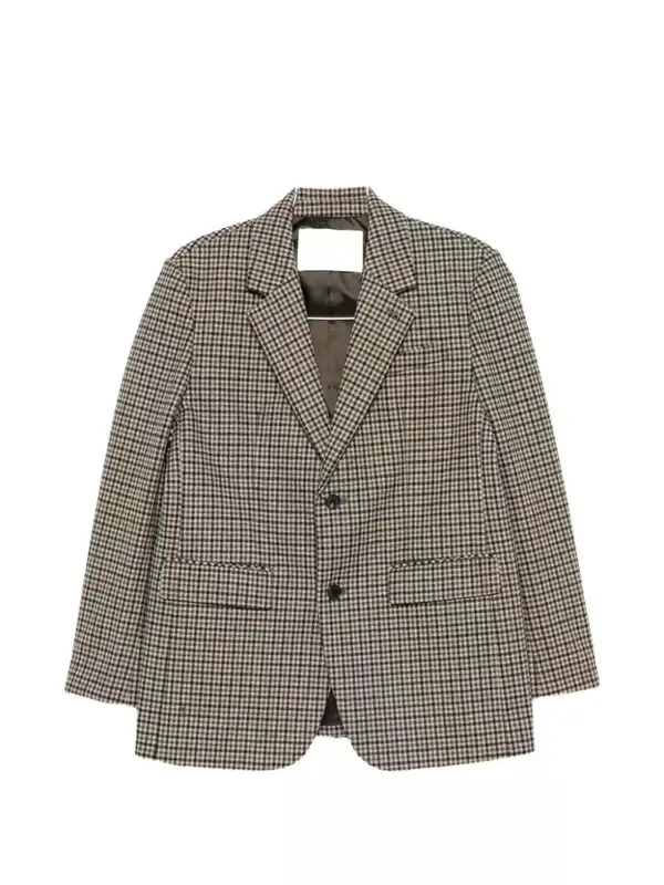 DUNST Check Single-breasted Blazer - Neutrals