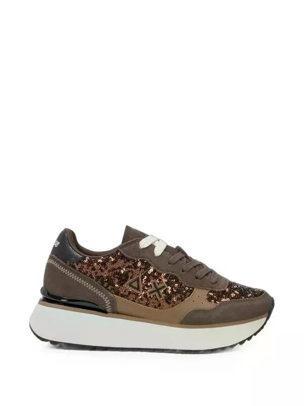 SUN 68 Big Ally Sequin-embellished Panelled Sneakers