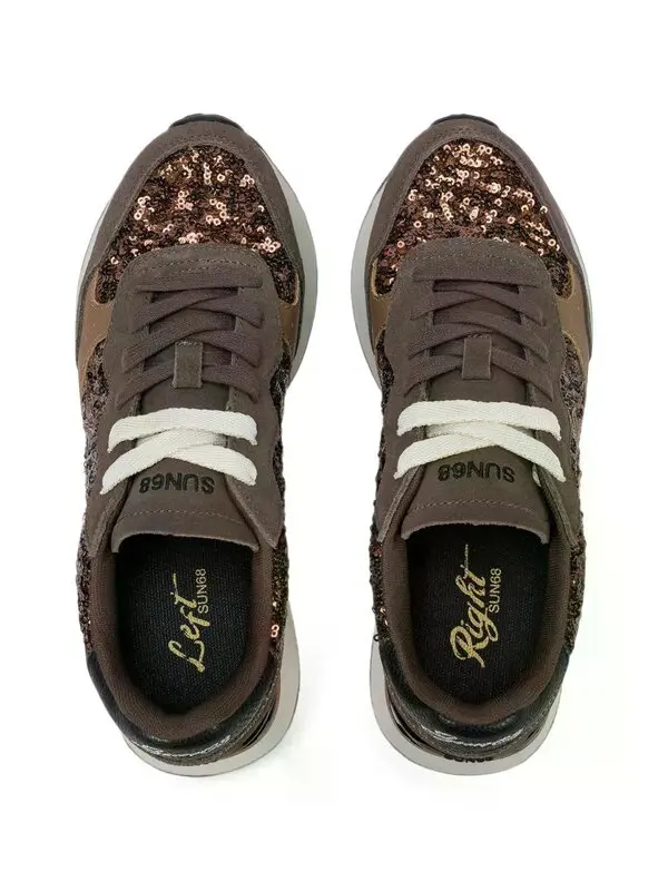 SUN 68 Big Ally Sequin-embellished Panelled Sneakers