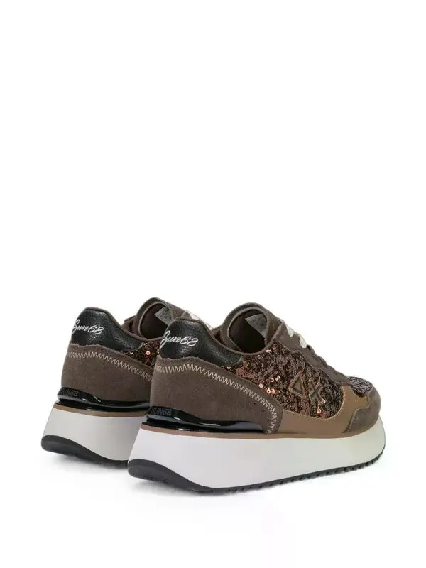 SUN 68 Big Ally Sequin-embellished Panelled Sneakers
