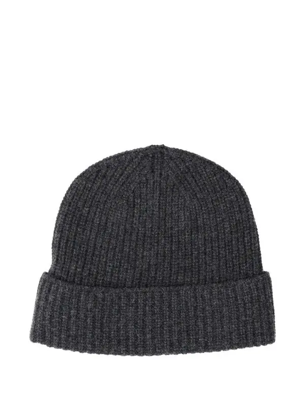 Eric Bompard Ribbed-knit Beanie Hat