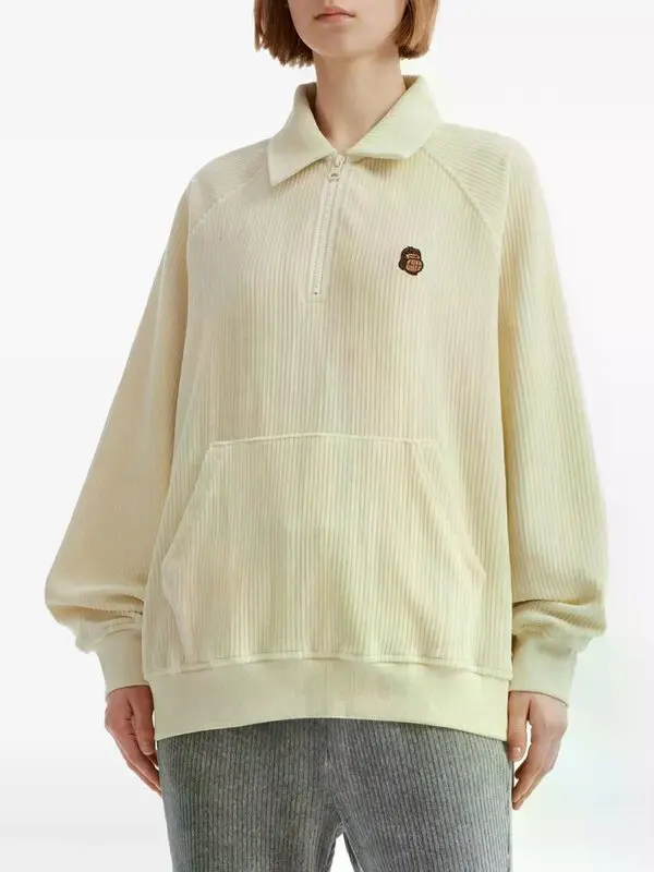 FINGERCROXX Corduroy Quarter-zip Sweatshirt