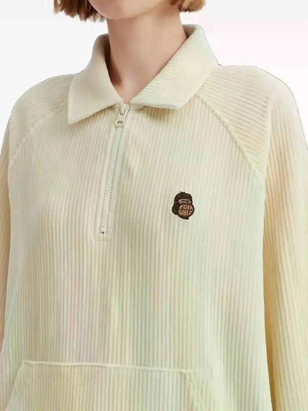 FINGERCROXX Corduroy Quarter-zip Sweatshirt
