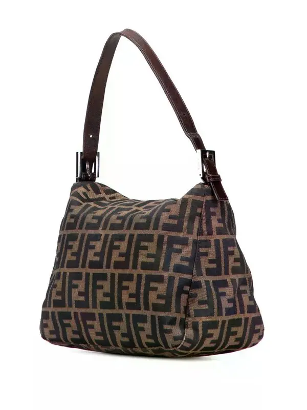 Fendi 20th Century Zucca Canvas Double Flap Shoulder Bag