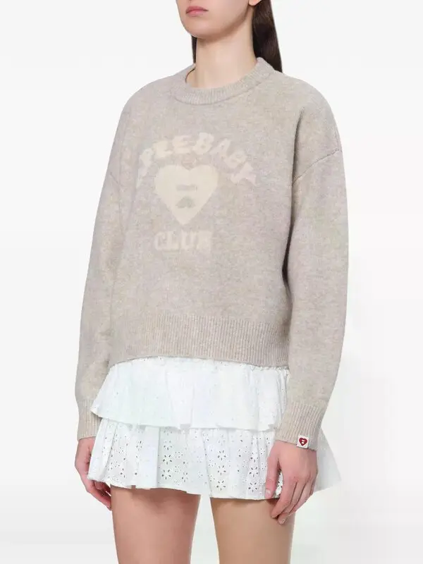 AAPE BY *A BATHING APE Logo-intarsia Crew-neck Sweater