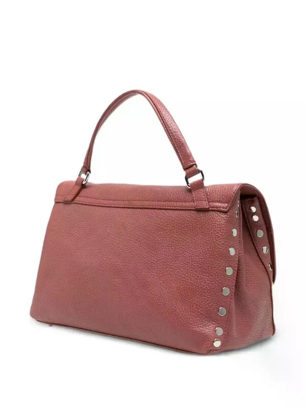 ZANELLATO Postina Daily Studded Leather Tote Bag - Red