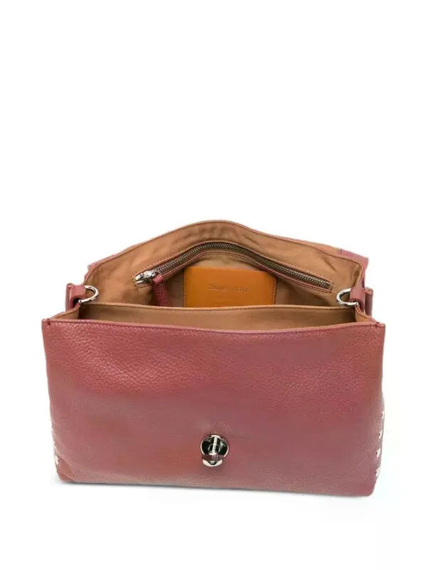 ZANELLATO Postina Daily Studded Leather Tote Bag - Red