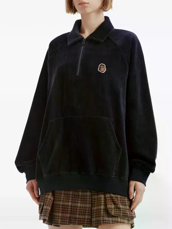 FINGERCROXX Corduroy Half-zip Sweater