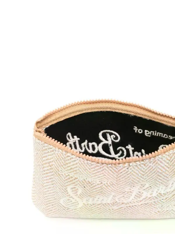 MC2 SAINT BARTH Herringbone Strass-embellished Clutch Bag