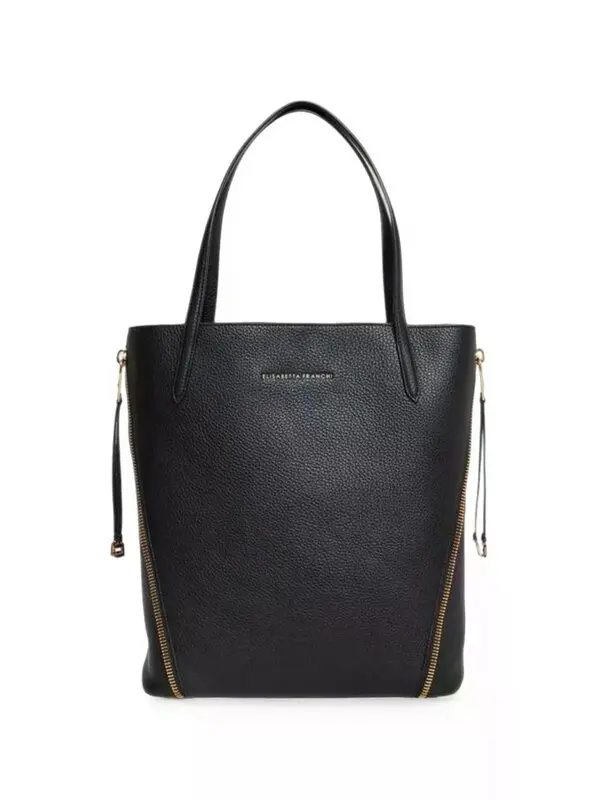 Elisabetta Franchi Zip-detail Pebbled Tote Bag