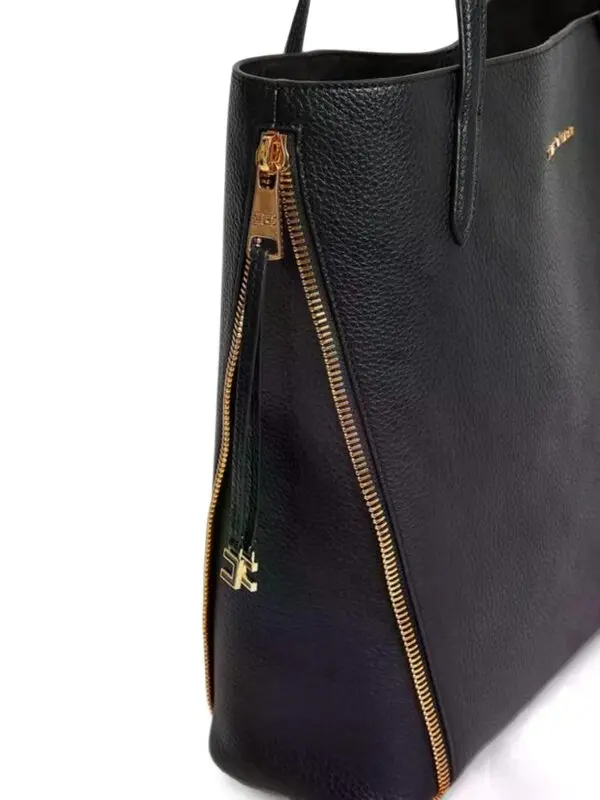 Elisabetta Franchi Zip-detail Pebbled Tote Bag