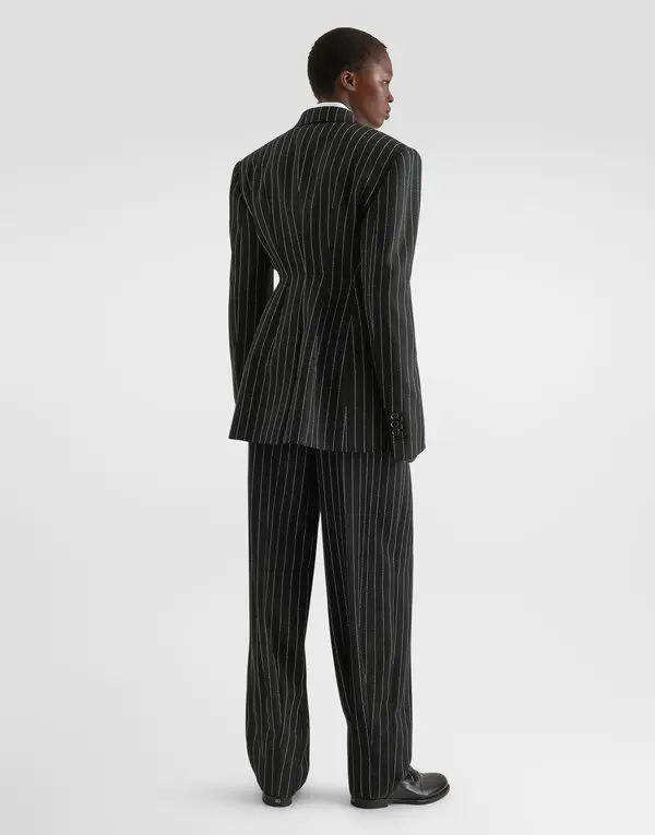 Dolce & Gabbana Pinstripe Virgin Wool Trousers Collection