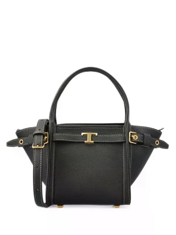 TOD'S T Timeless Pebbled-leather Tote Bag