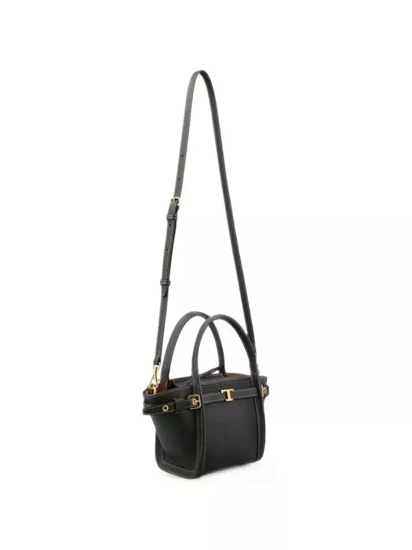TOD'S T Timeless Pebbled-leather Tote Bag