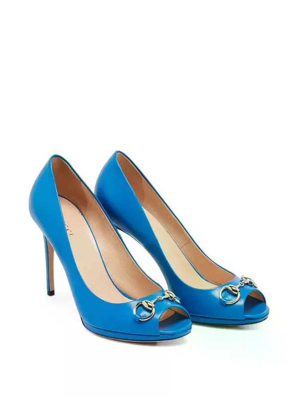 Gucci Horsebit Peep-toe Pumps