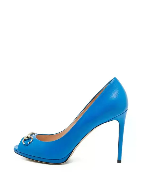 Gucci Horsebit Peep-toe Pumps