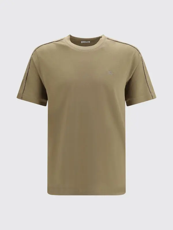 Burberry Crewneck Cotton T-shirt With Tone-on-tone Embroidered Ekd Logo