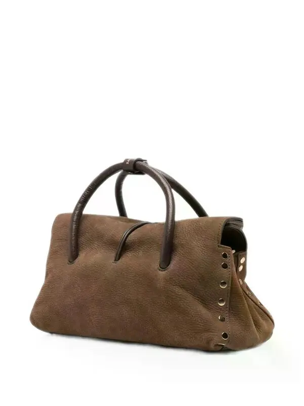 ZANELLATO Small Dotta Jones Stud-embellished Tote Bag - Brown