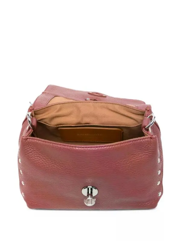 ZANELLATO Mini Postina Daily Studded Leather Tote Bag - Red