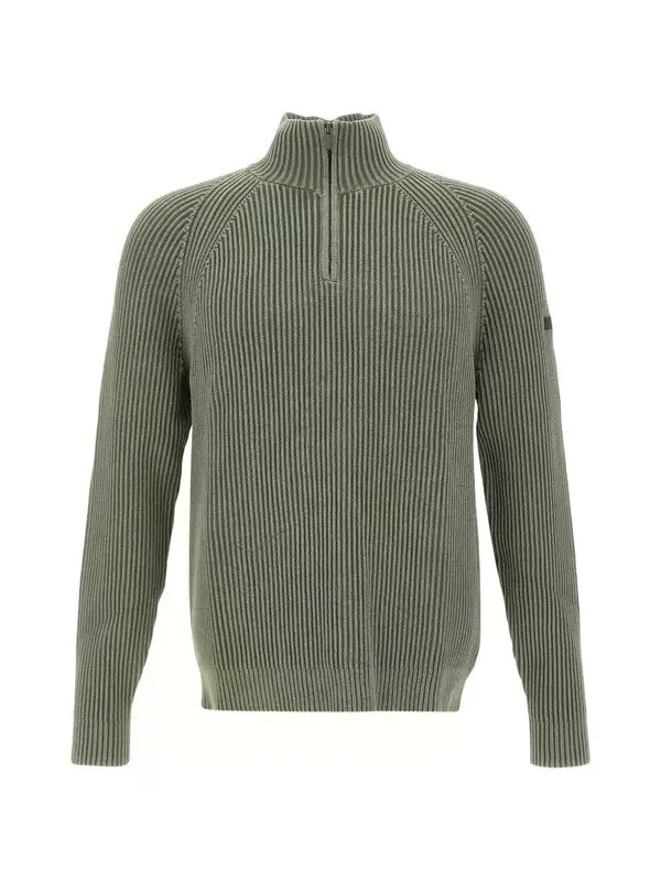 RRD Cotton 7 Techno Wash Half-zip Rib-knit Sweater