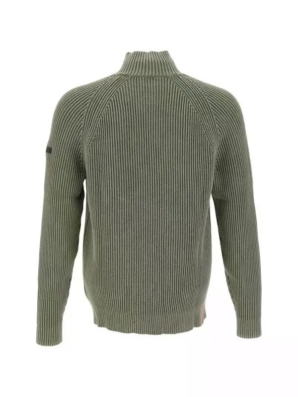 RRD Cotton 7 Techno Wash Half-zip Rib-knit Sweater