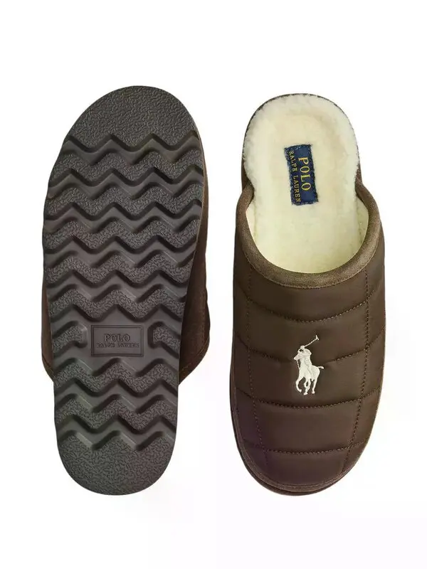 Polo Ralph Lauren Quilted Shearling-lined Slippers