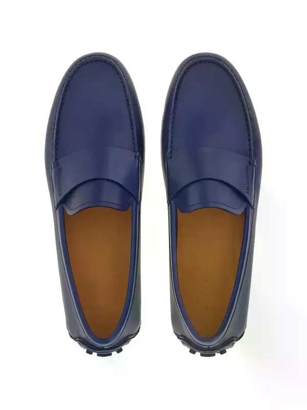 FERRAGAMO Leather Moccasin-toe Loafers
