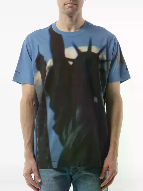 Givenchy Paris Ny All Over Graphic-print Oversized T-shirt