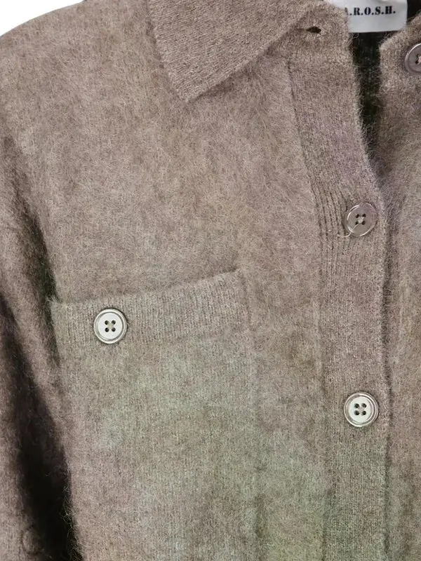 P.a.r.o.s.h Brushed-knit Button-down Shirt