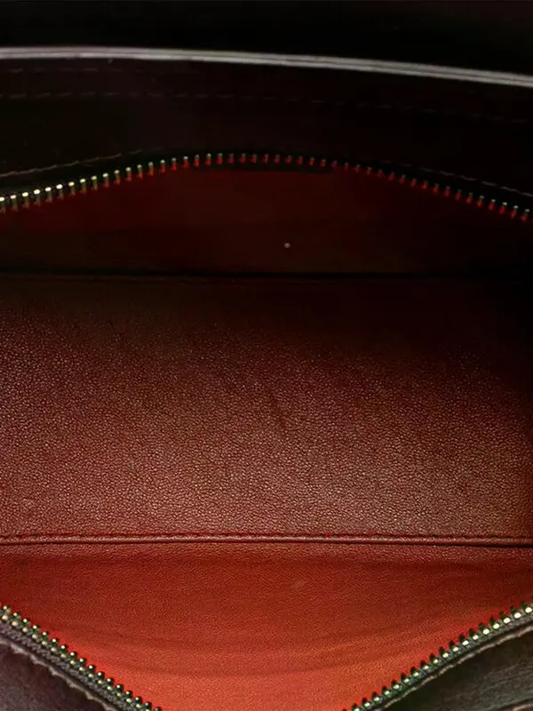 Celine 2013 Nano Tricolor Leather Luggage Tote Satchel - Red
