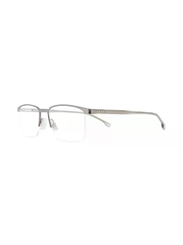 BOSS Rectangle Semi-rimmed Eyeglasses