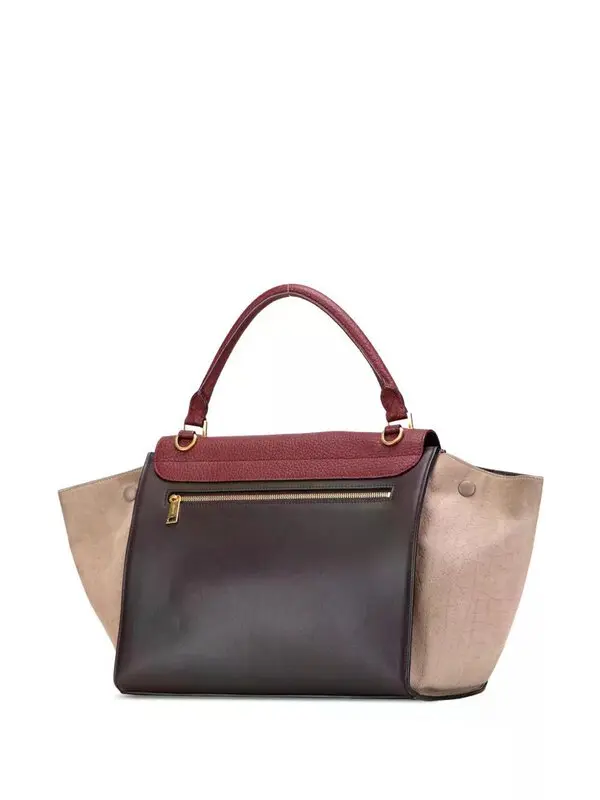 Celine 2015 Medium Tricolor Leather Trapeze Satchel