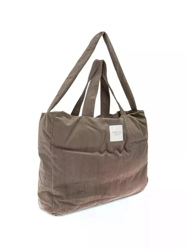 RETHINKIT STUDIOS Corduroy Logo-patch Tote Bag