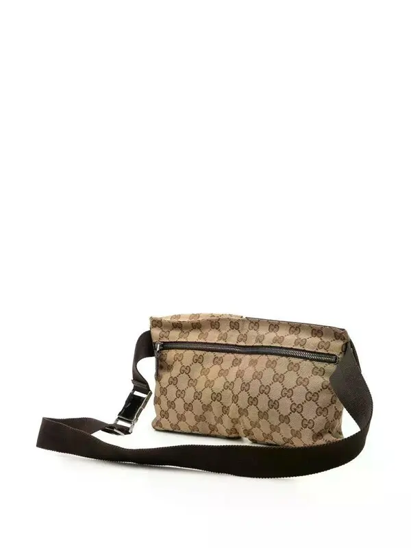 Gucci 2000-2015 Gg Canvas Double Pocket Belt Bag