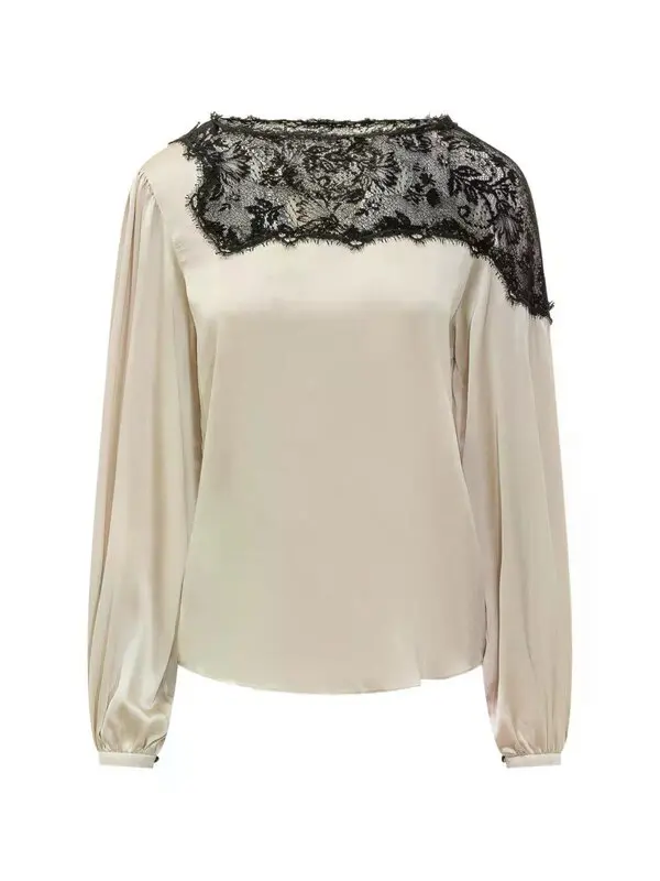 Isabel Marant Étoile Azare Lace-trim Satin-finish Blouse