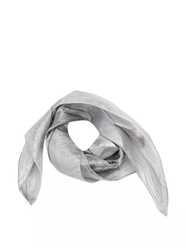 Hermès Carriage Pattern Square Scarf - Silver