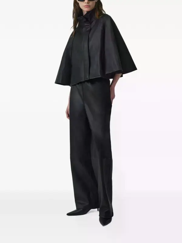 Simkhai Corrine Straight-leg Leather Trousers - Black