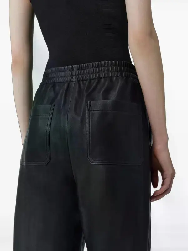 Simkhai Corrine Straight-leg Leather Trousers - Black