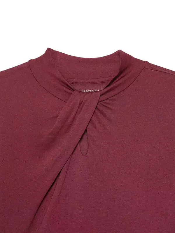 Majestic Filatures Twist-detail Keyhole-neck Top