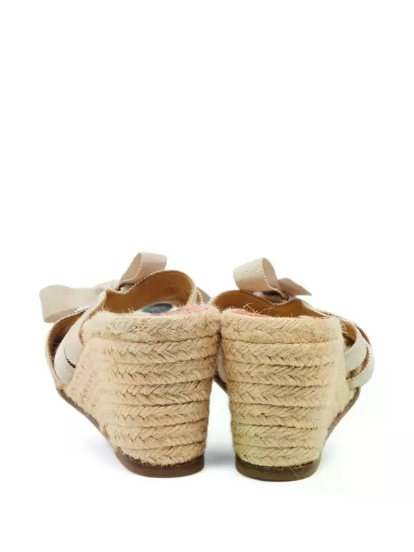CHRISTIAN LOUBOUTIN Tibur Bow Wedge Sandals