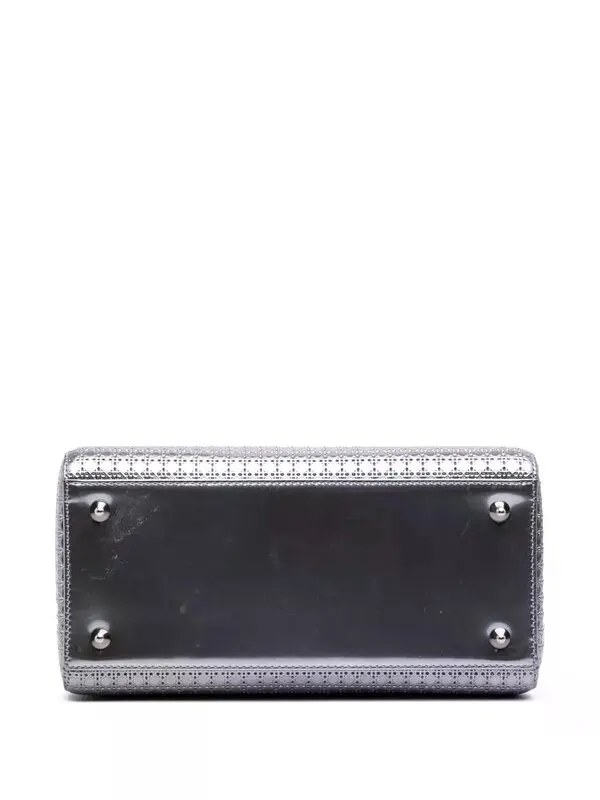 Dior 2015 Medium Metallic Patent Microcannage Lady Satchel