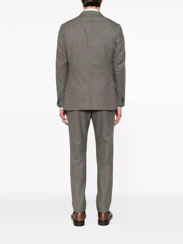 Caruso Double-breasted Micro-check Suit