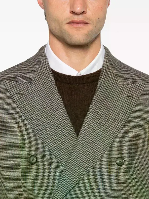 Caruso Double-breasted Micro-check Suit