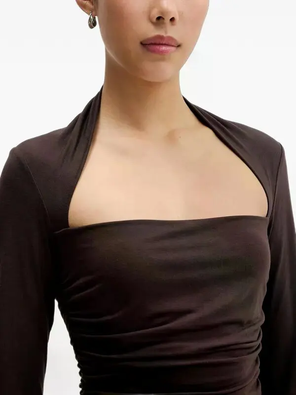 LA MANIA Sorrel Ruched Cut-out Top
