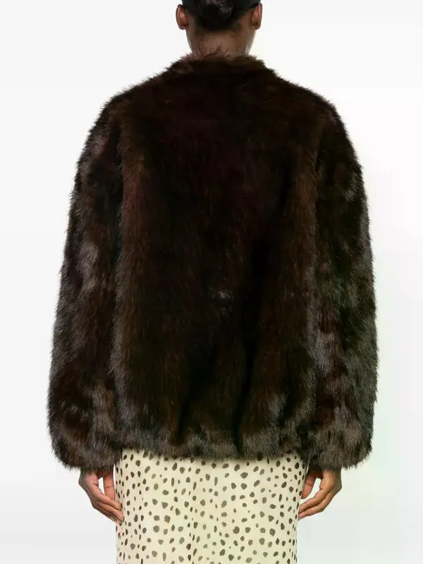 BETTA CORRADI Faux-fur Zip-up Coat